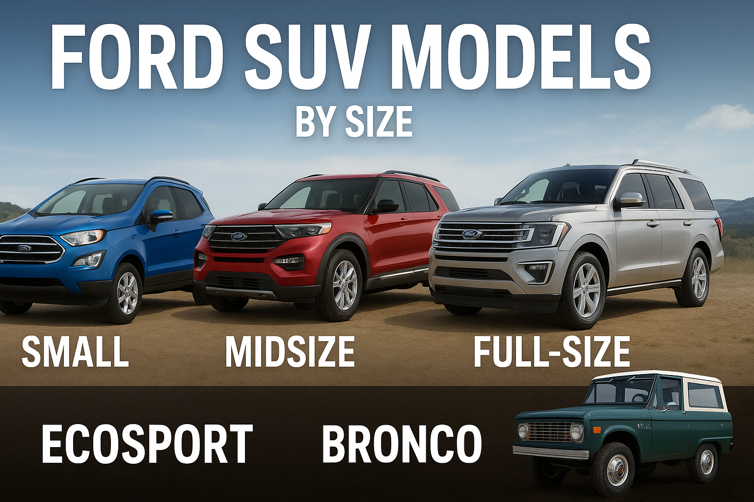 Top Ford SUV Models by Size (2025 Guide): Small, Midsize & Old Classics